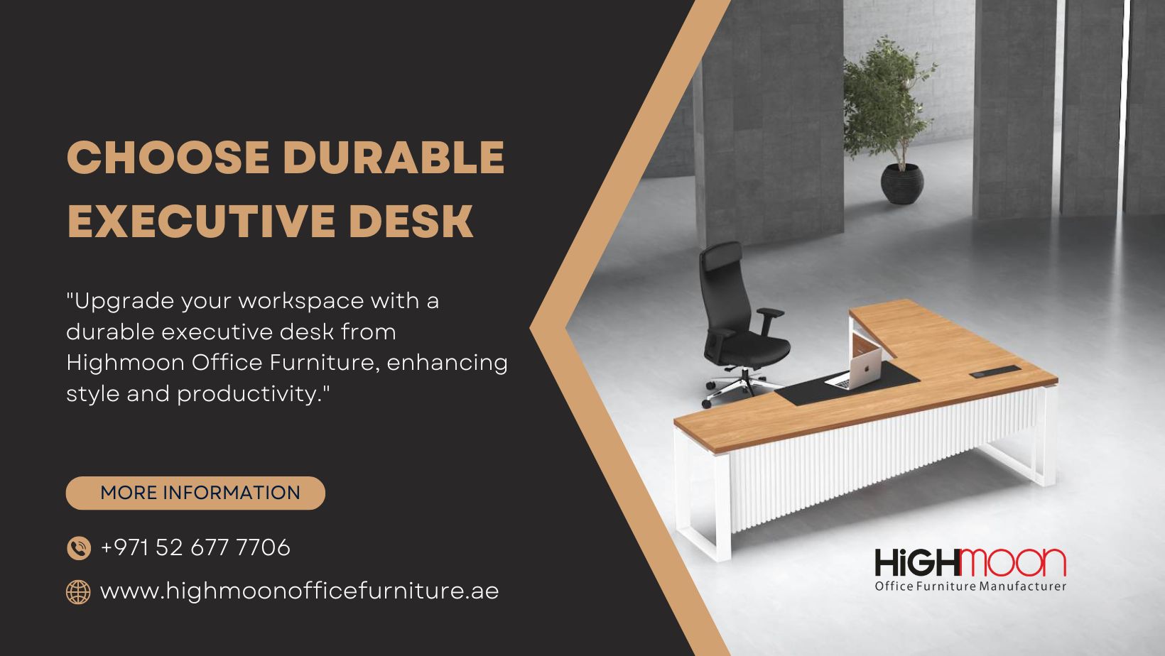 Durable Executive Desks : Premium Office Furniture by Highmoon